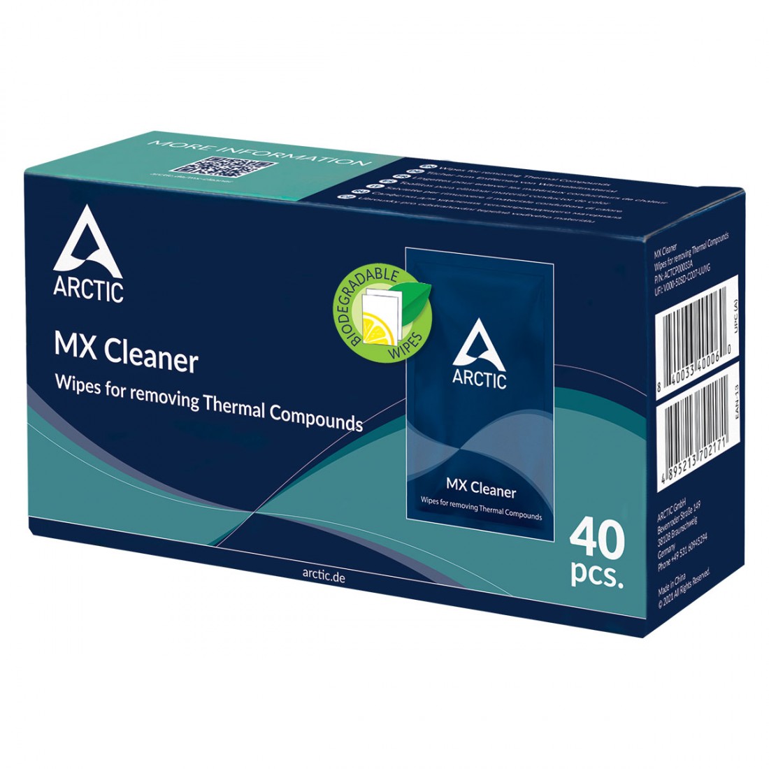 ARCTIC MX Cleaner Wipes for Thermal Paste Removal (40Pcs)